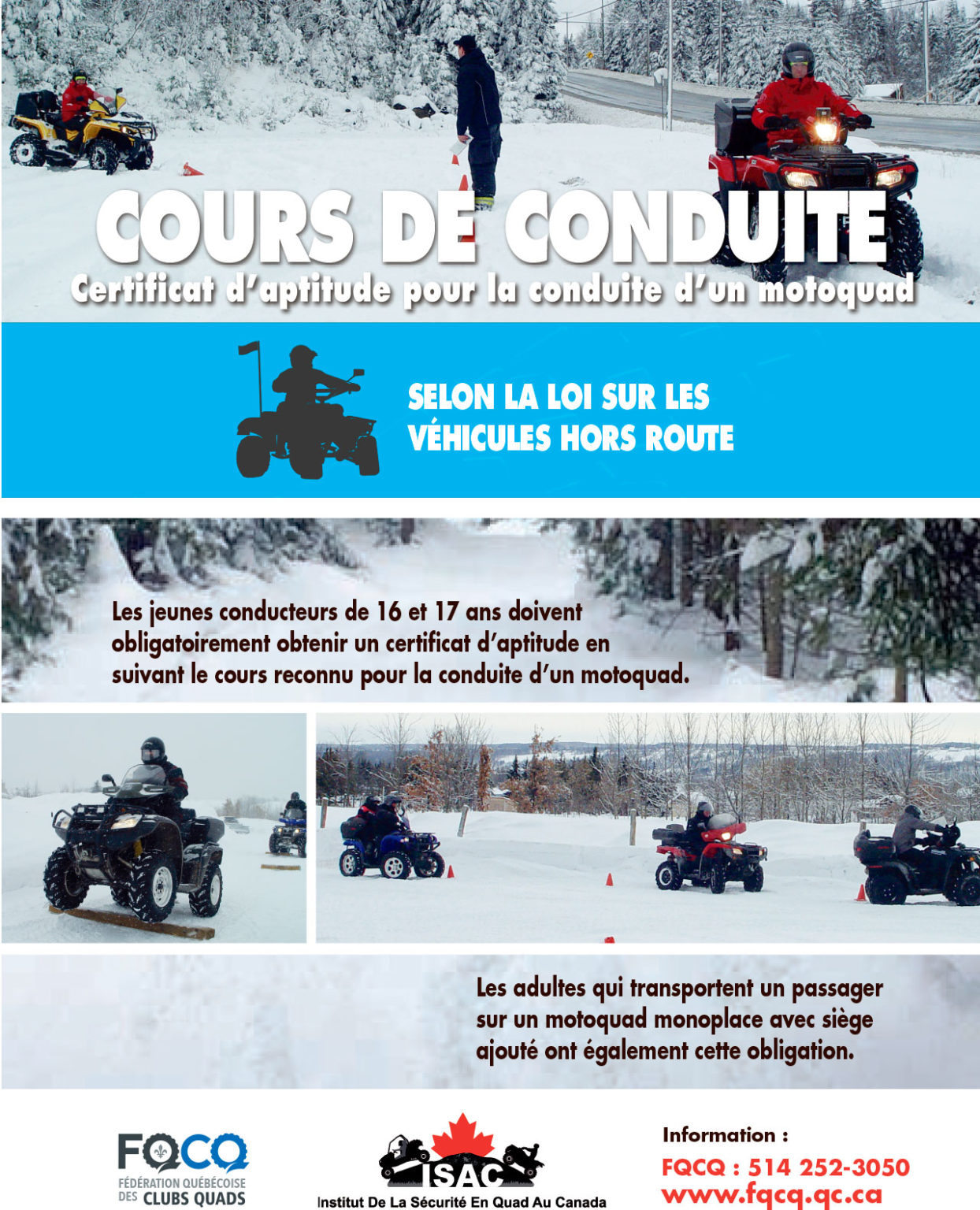 Formations – Club Quad du Pontiac